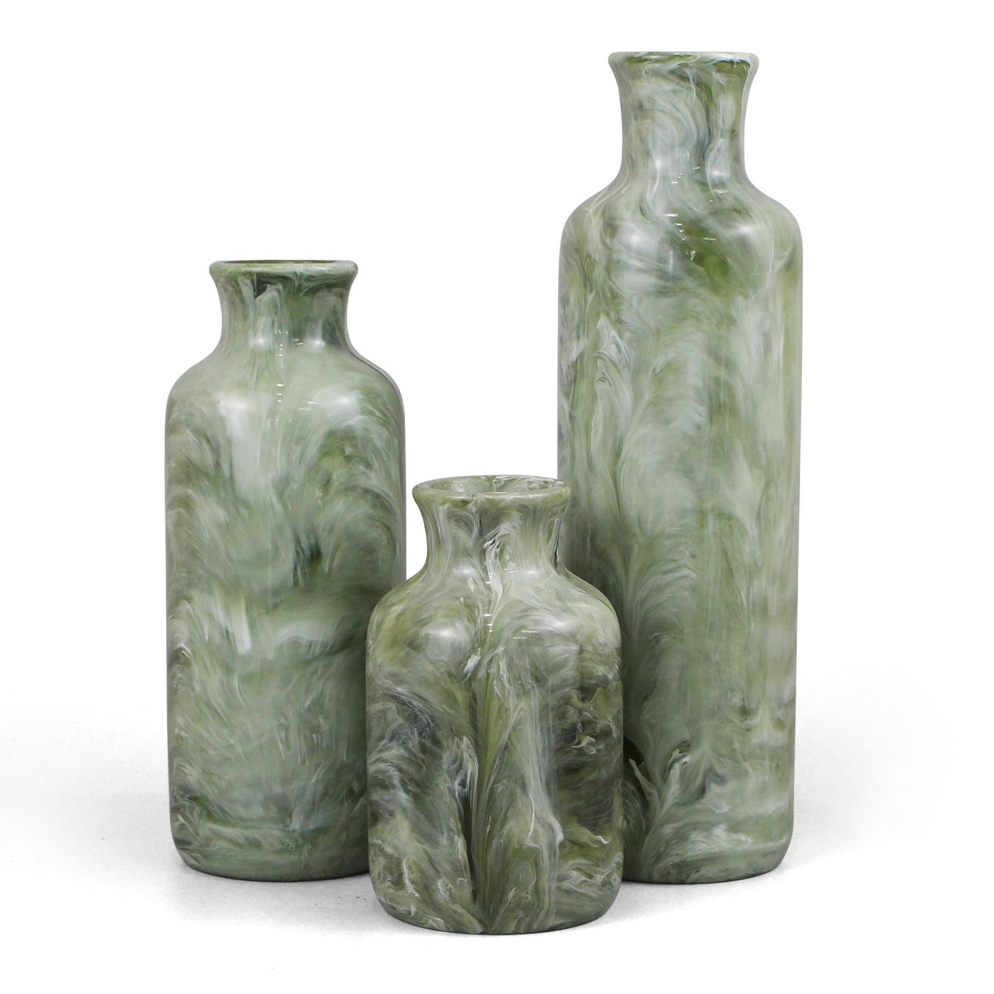 Ophelia & Co. Rustic Farmhouse 3-piece Resin Vase Set | Wayfair