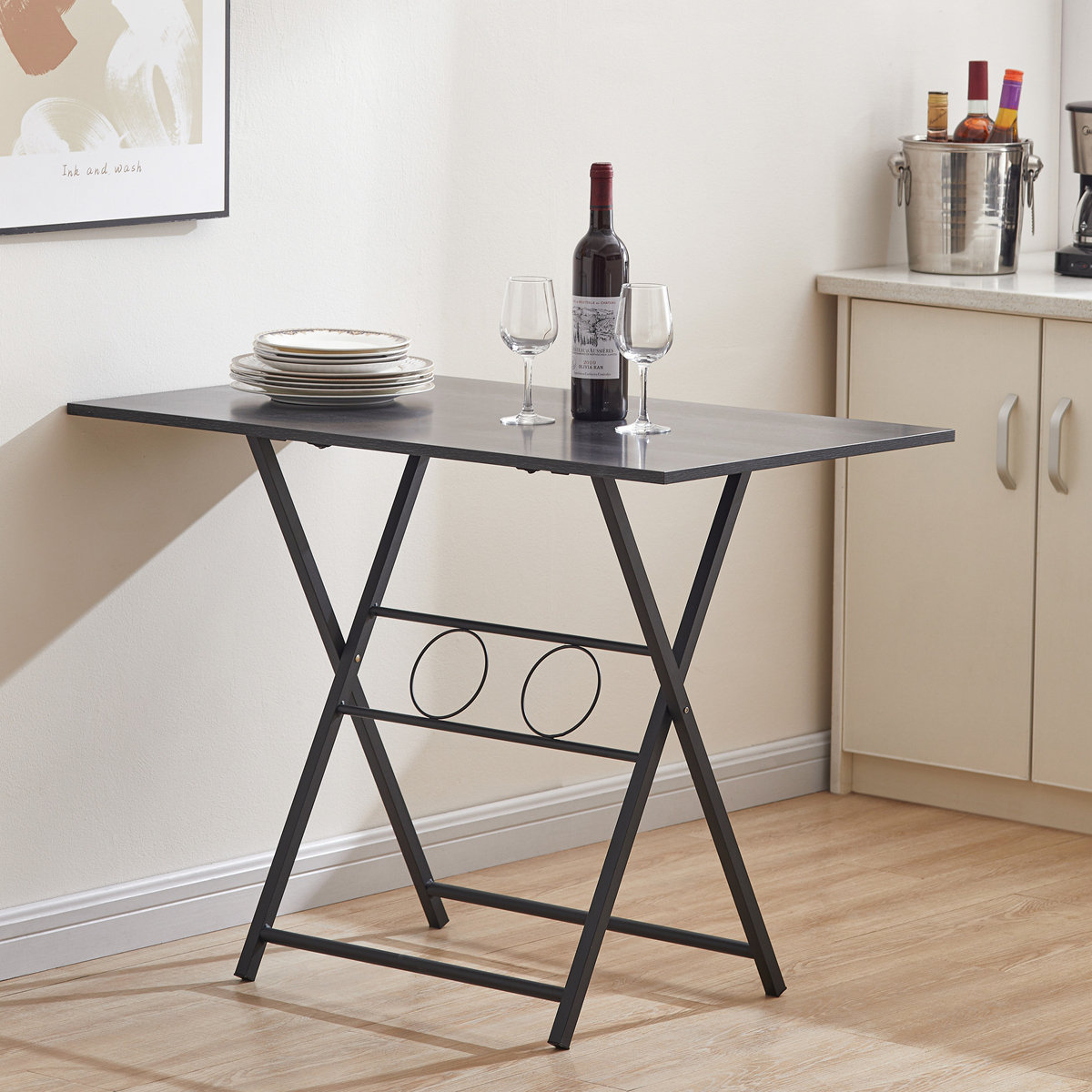 Ebern Designs Small Foldable Desk Computer Table Writing Workstation ...