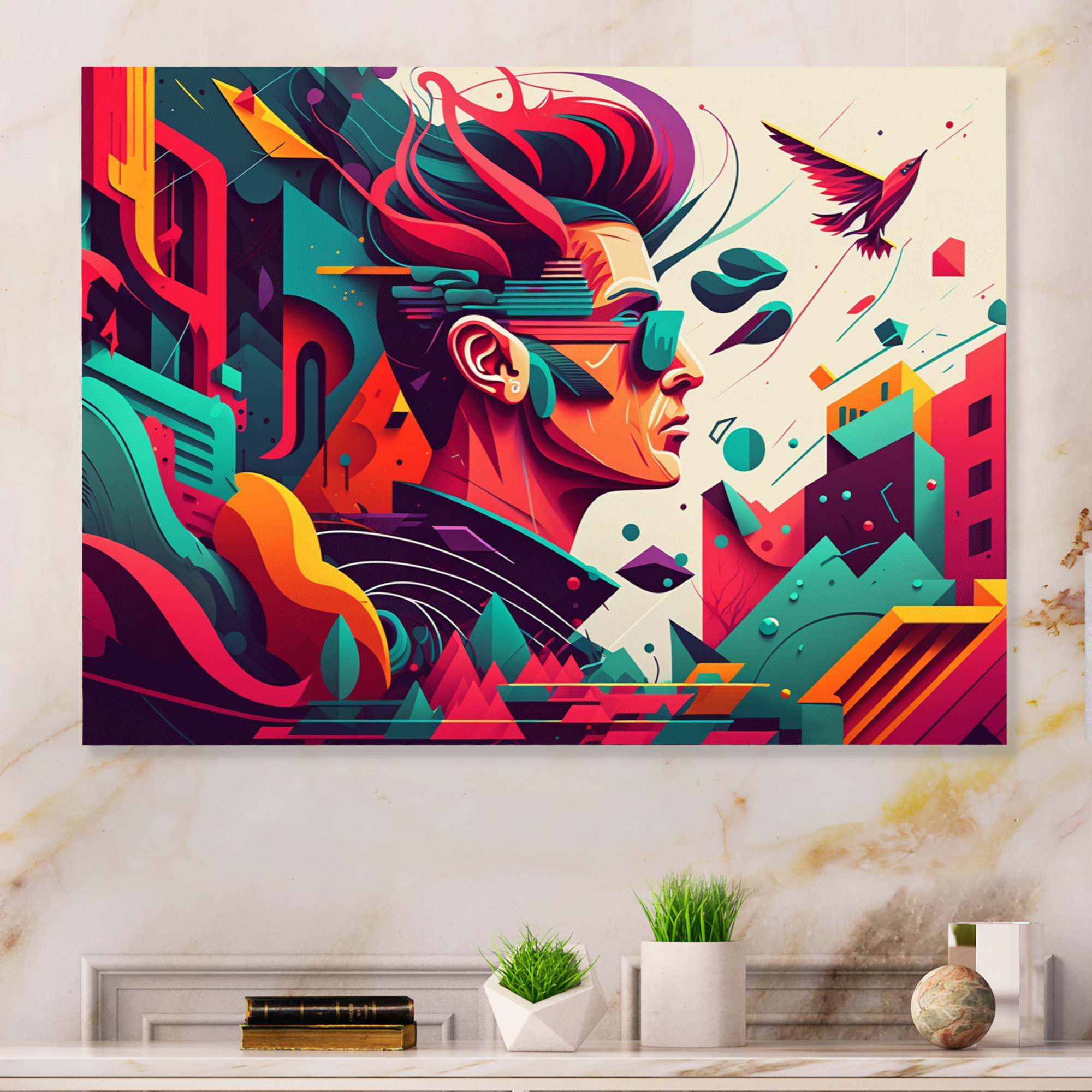 Orren Ellis Colorful Side Profile Of Rocker Colourful Side Profile Of ...