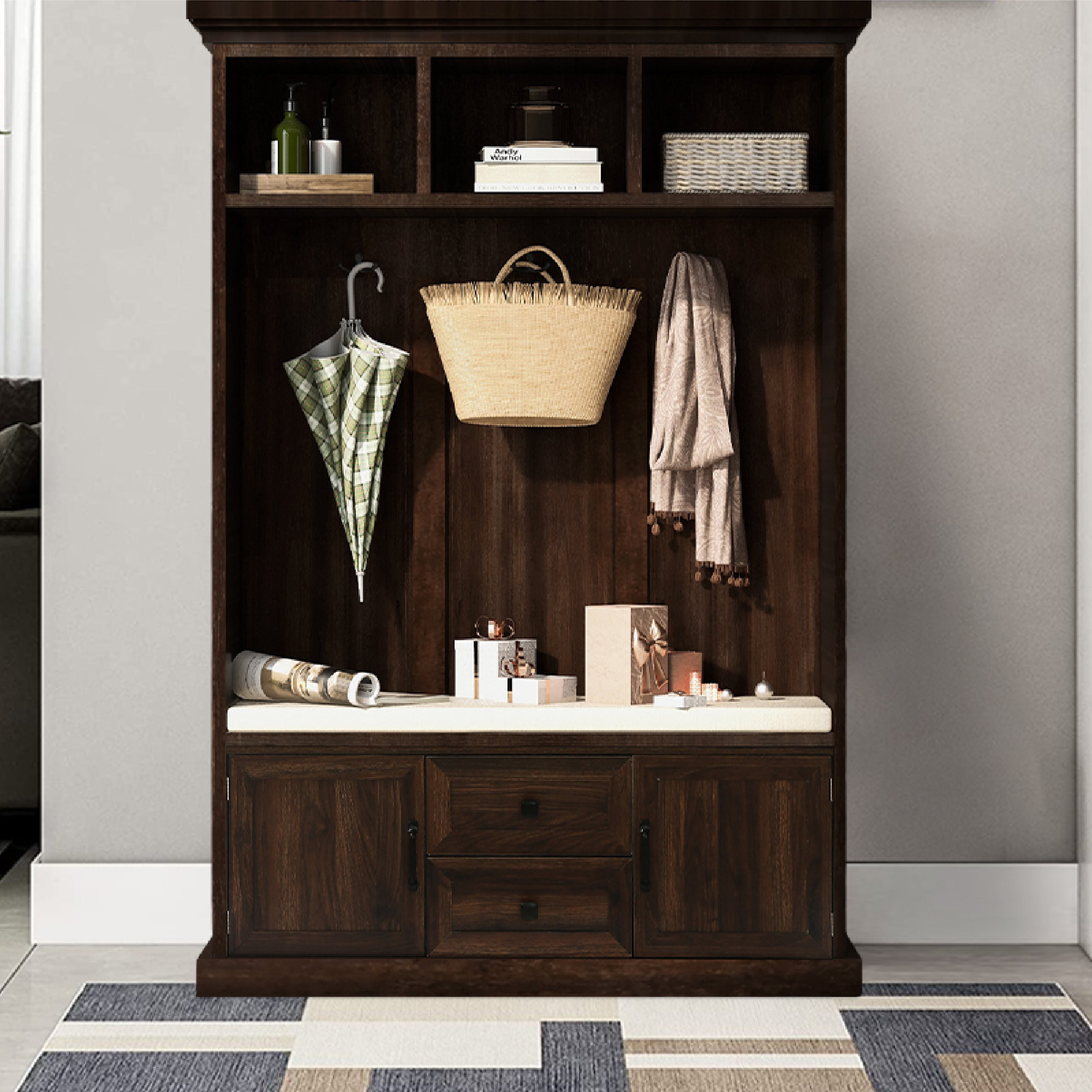 Loon Peak® Faize 47.24 Wide Hall Tree & Reviews | Wayfair