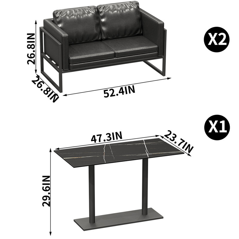 Industrial Style Sofa Industrial container style table and chairs set ...
