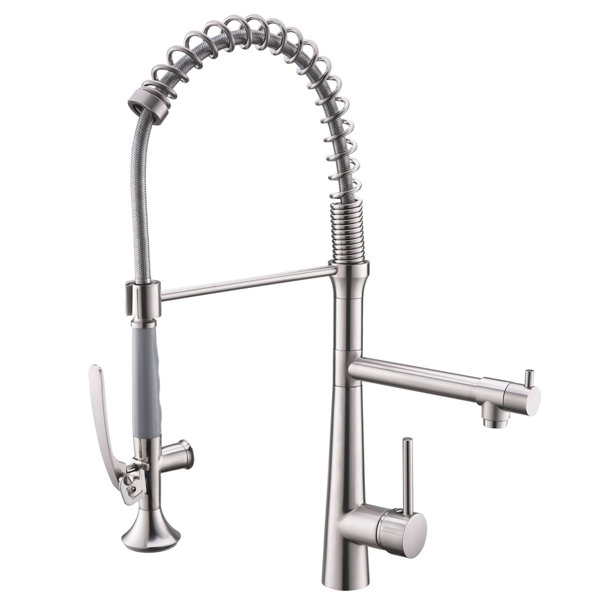 walterwork With pull-down spring-loaded nozzle and pot filler spout ...