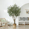 AllModern Aldis Artificial Olive Tree, UV Resistant Fake Plants, Faux ...