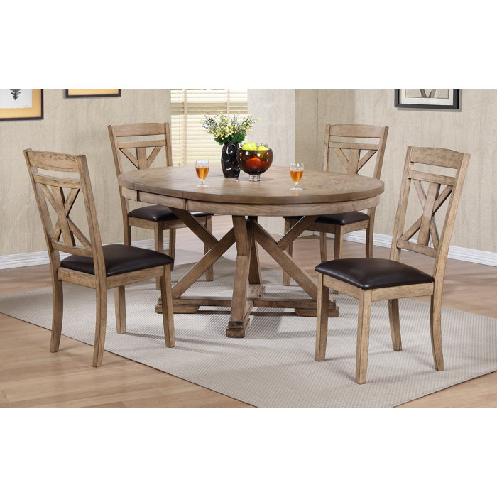 Birch Lane™ Denfield Extendable Round Dining Table & Reviews | Wayfair