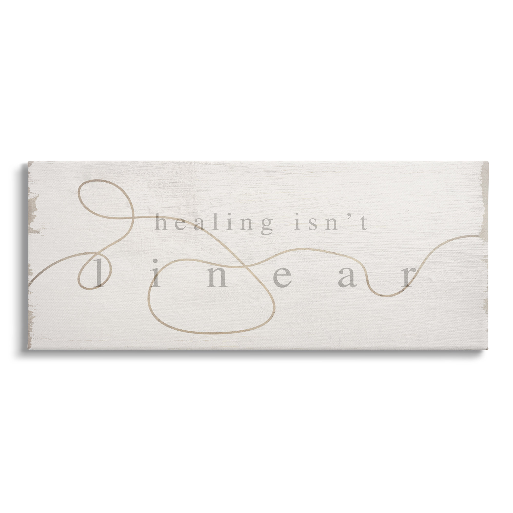 Stupell Industries " Healing Isn't Linear Comforting Squiggle Line ...