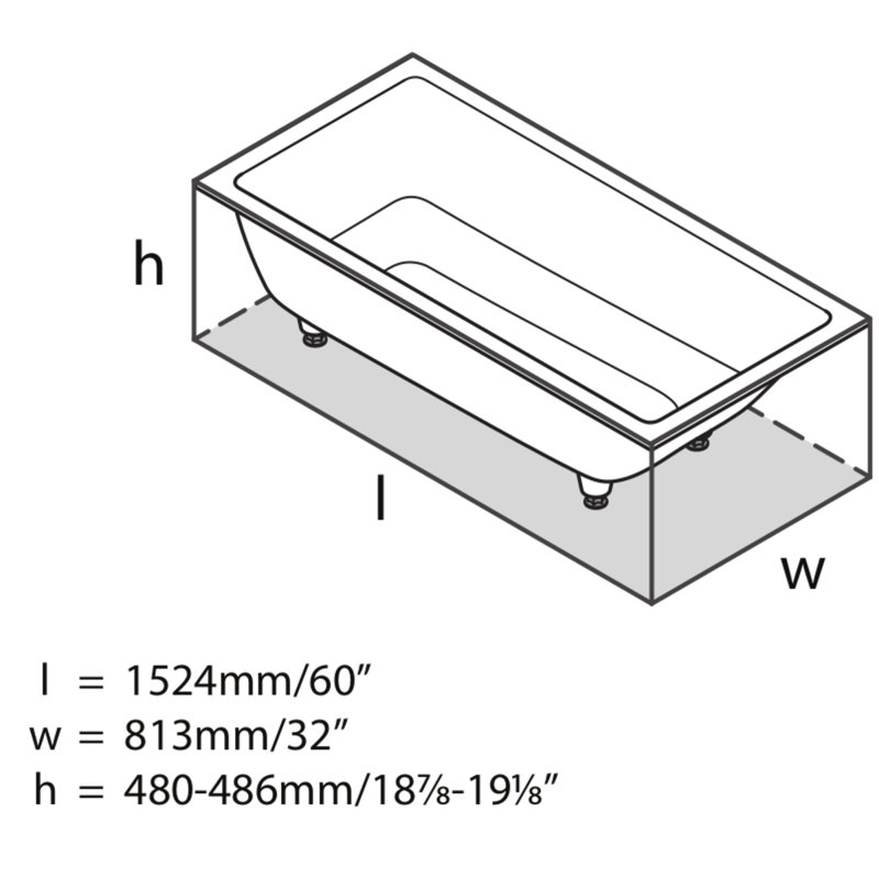 Victoria + Albert Kaldera 60" x 32" Undermount or Drop-in Bathtub in ...