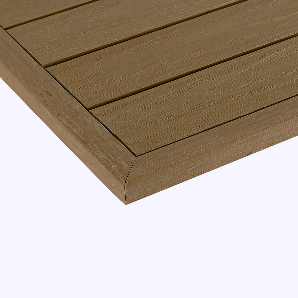 NewTechWood 12" x 1" Composite Interlocking Outward Corner Deck Trim in ...