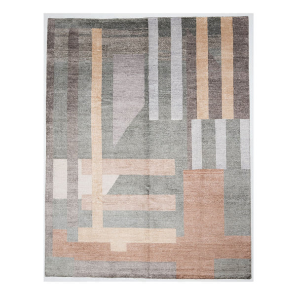 String Matter Hand Knotted Abstract Rug | Wayfair