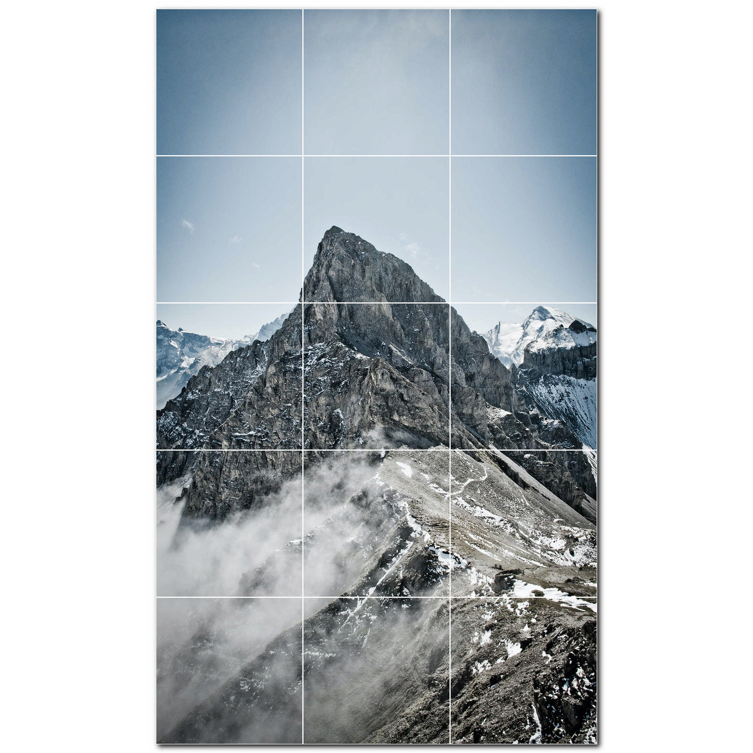 Picture-Tiles.com 32" x 40" Ceramic Mountains Photo Decorative Mural ...