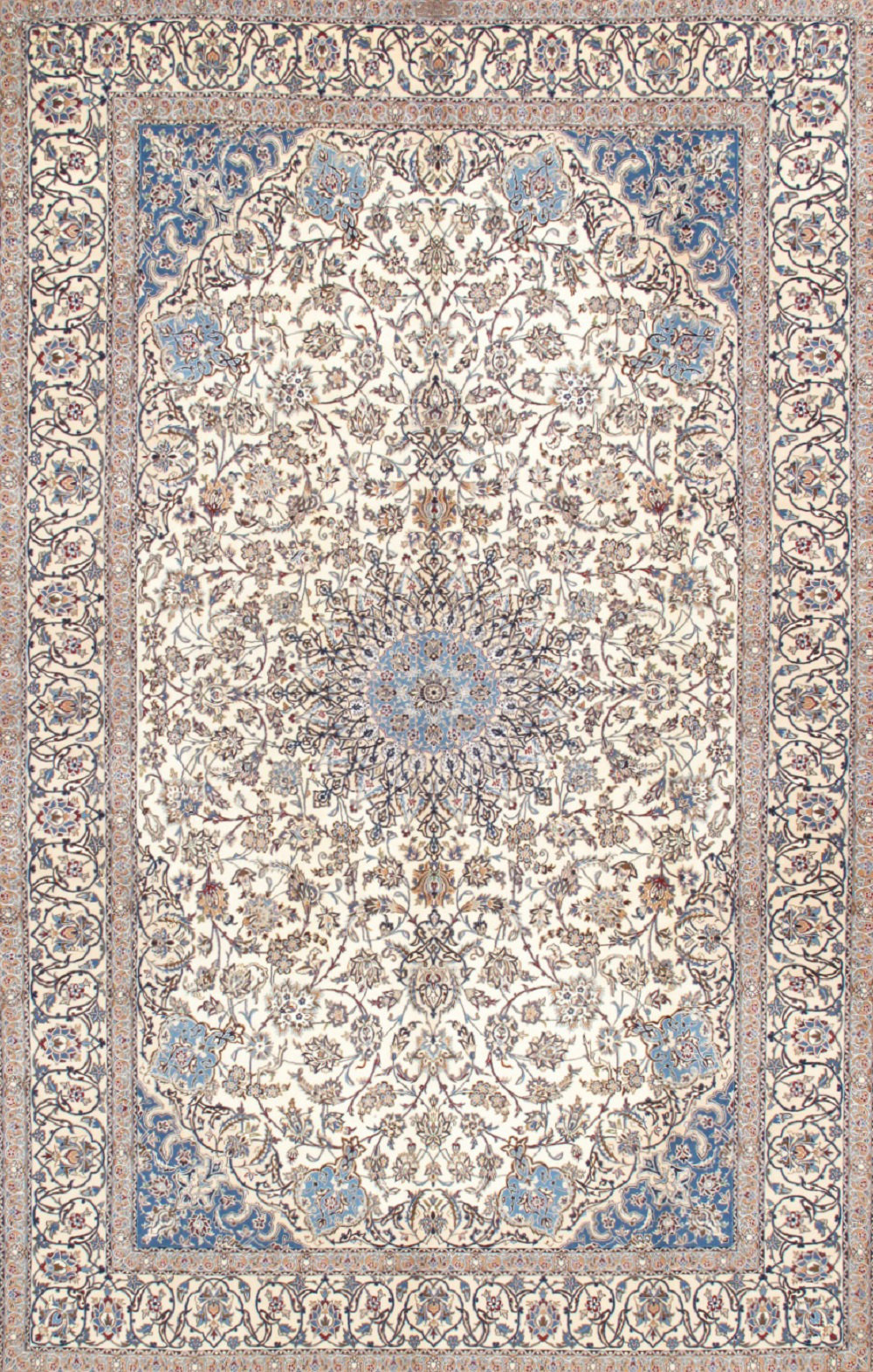 Pasargad One-of-a-Kind Nain Hand-Knotted Traditional Style Ivory/Gray ...