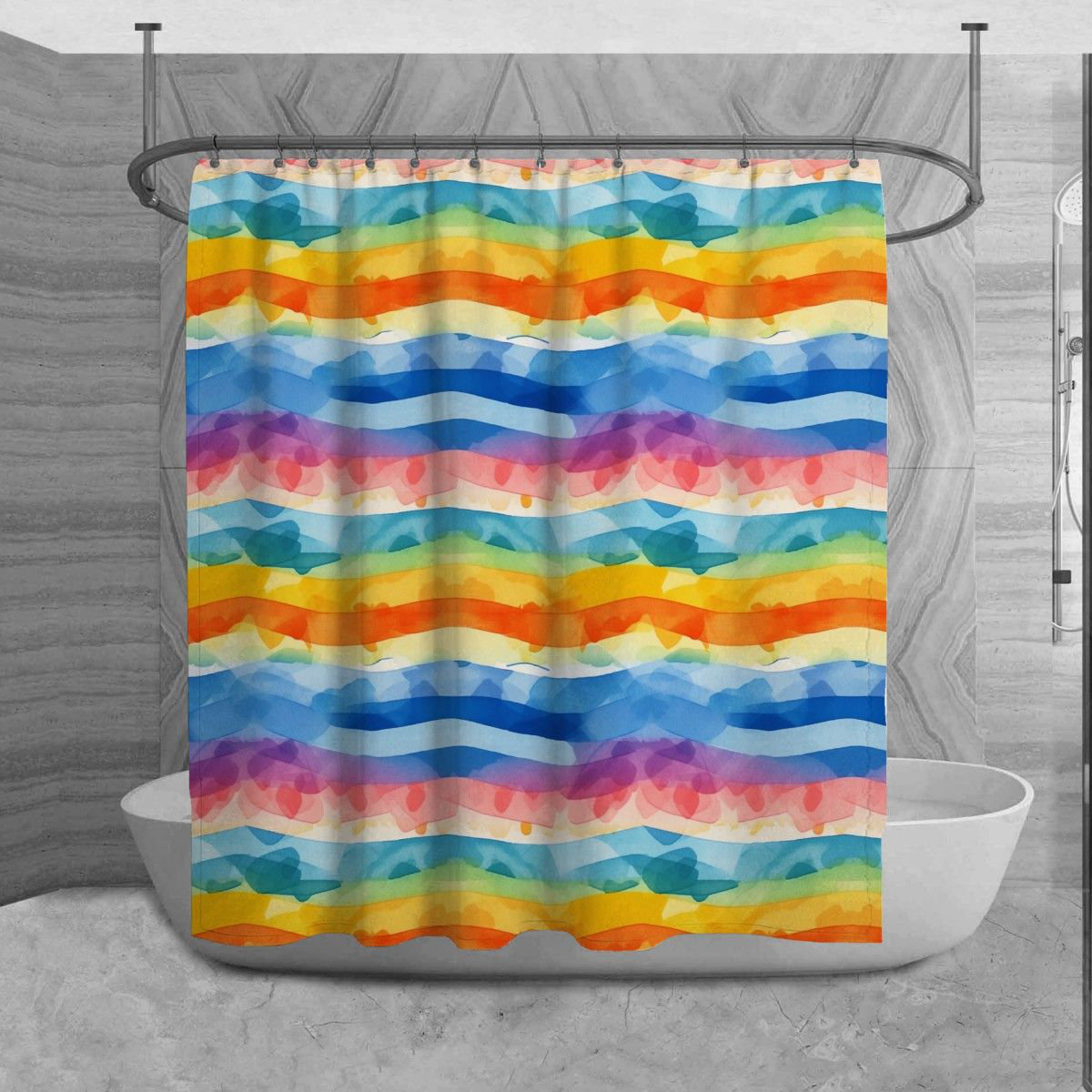 East Urban Home Pride Shower Curtain Awesome Bathroom Decor Blue ...