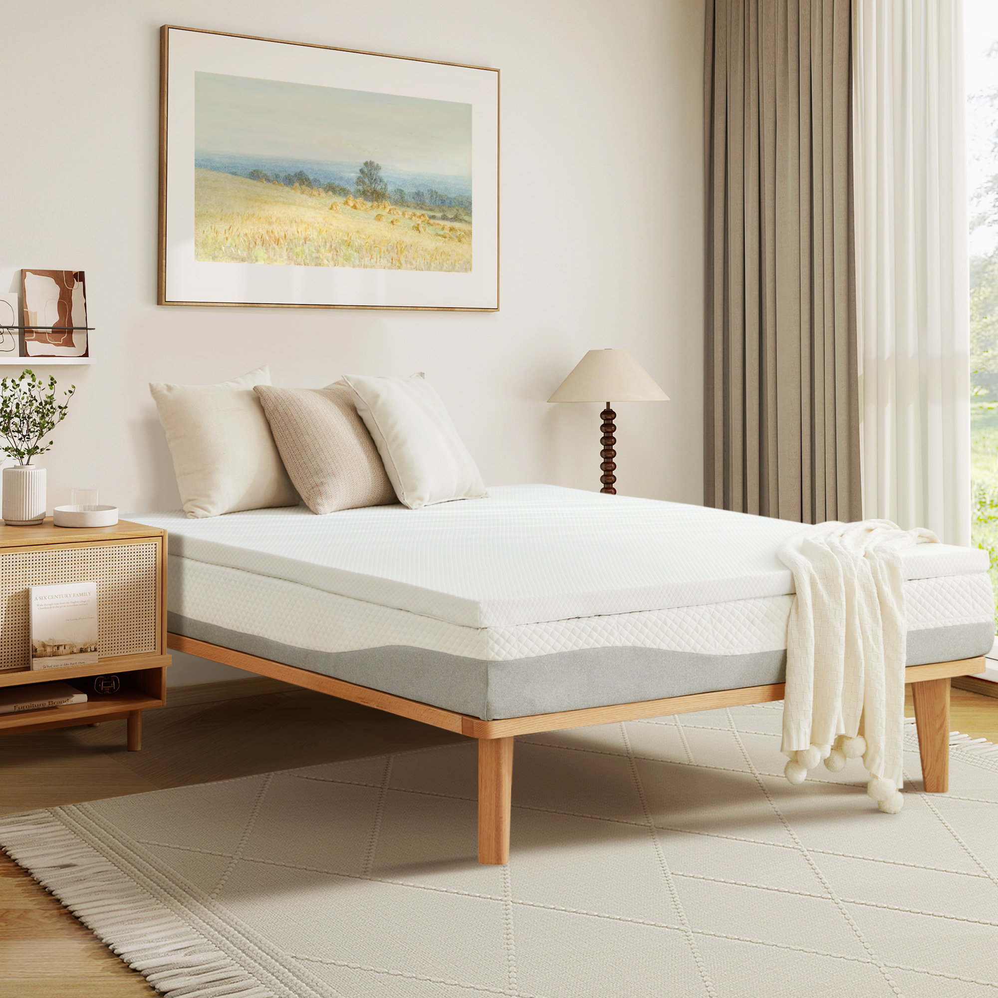 Alwyn Home Mattress Topper with Washable Cover & Reviews | Wayfair
