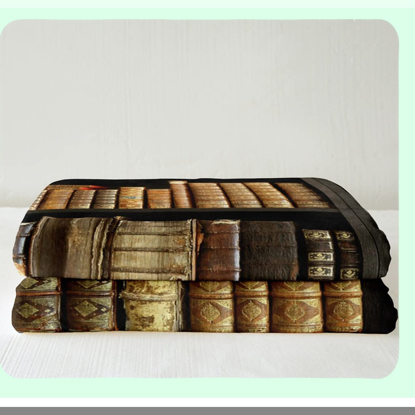 BRBCA Retro Library Sherpa Blanket - Cozy Fleece for Book Lovers ...