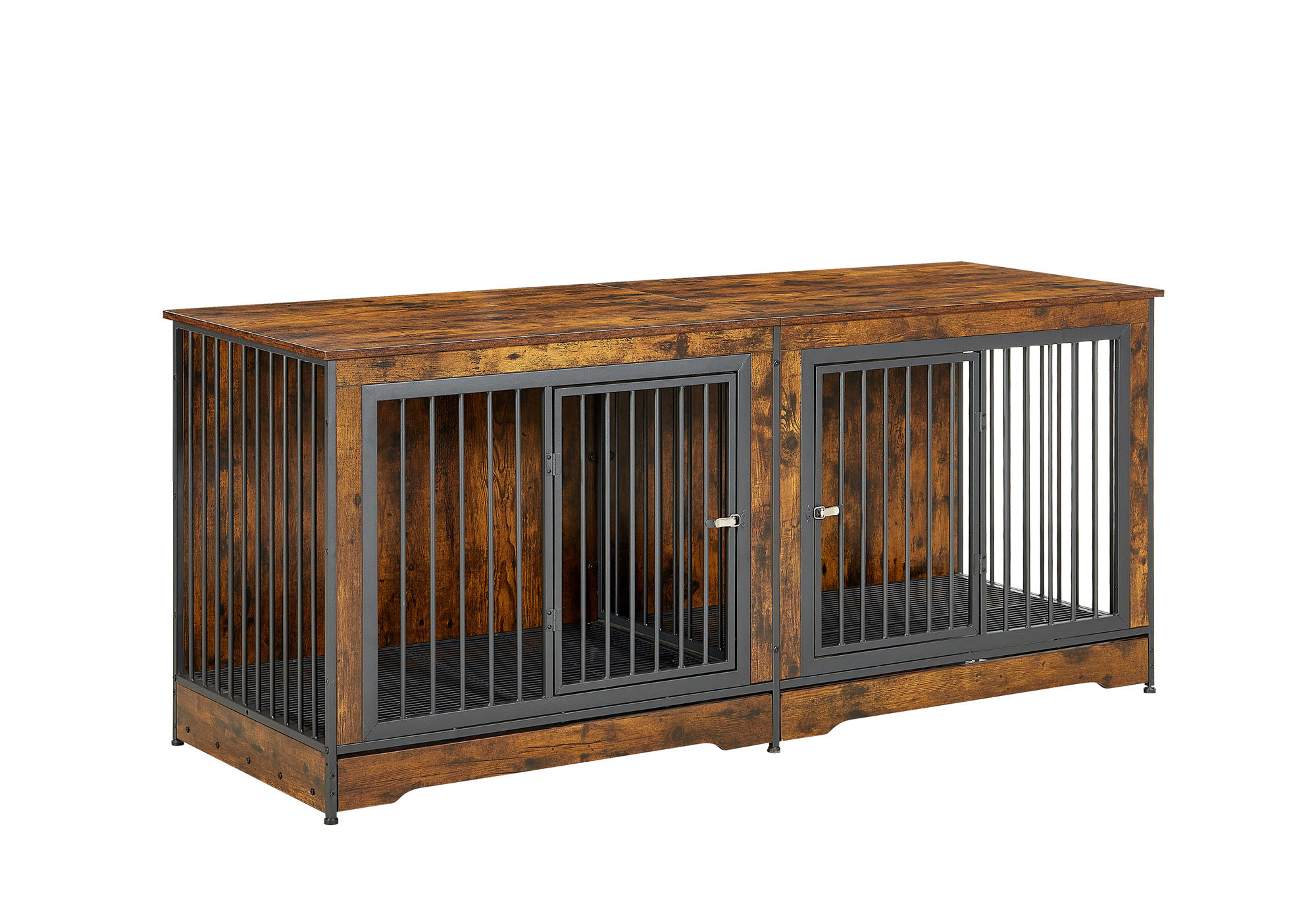Petal Perfecto Super Large Dog Crate Furniture For Two Dogs With Tray ...