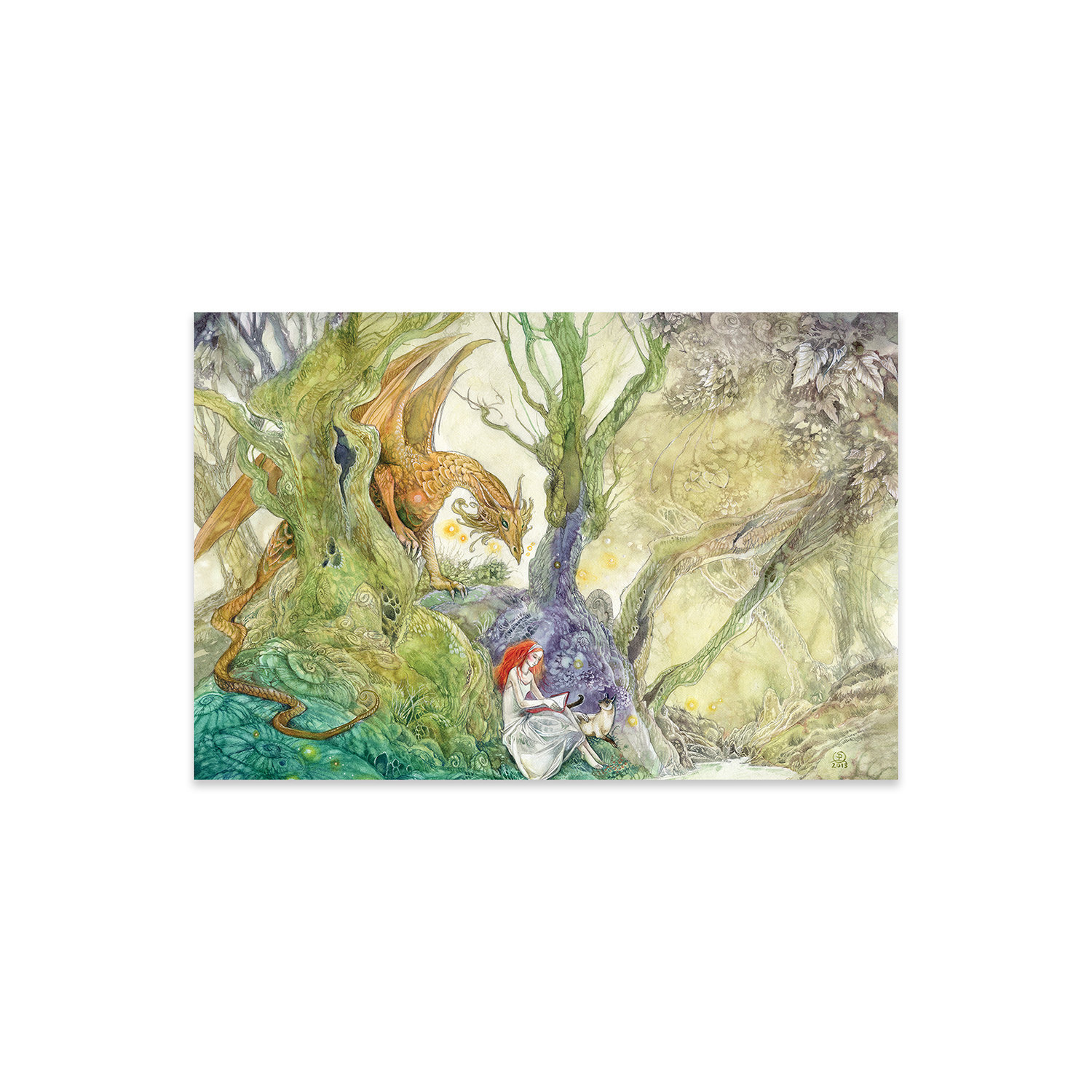Trinx Whatcha Reading by Stephanie Law - No Frame Print | Wayfair