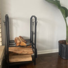 Winston Porter Abhik 17'' W Metal Log Rack & Reviews | Wayfair