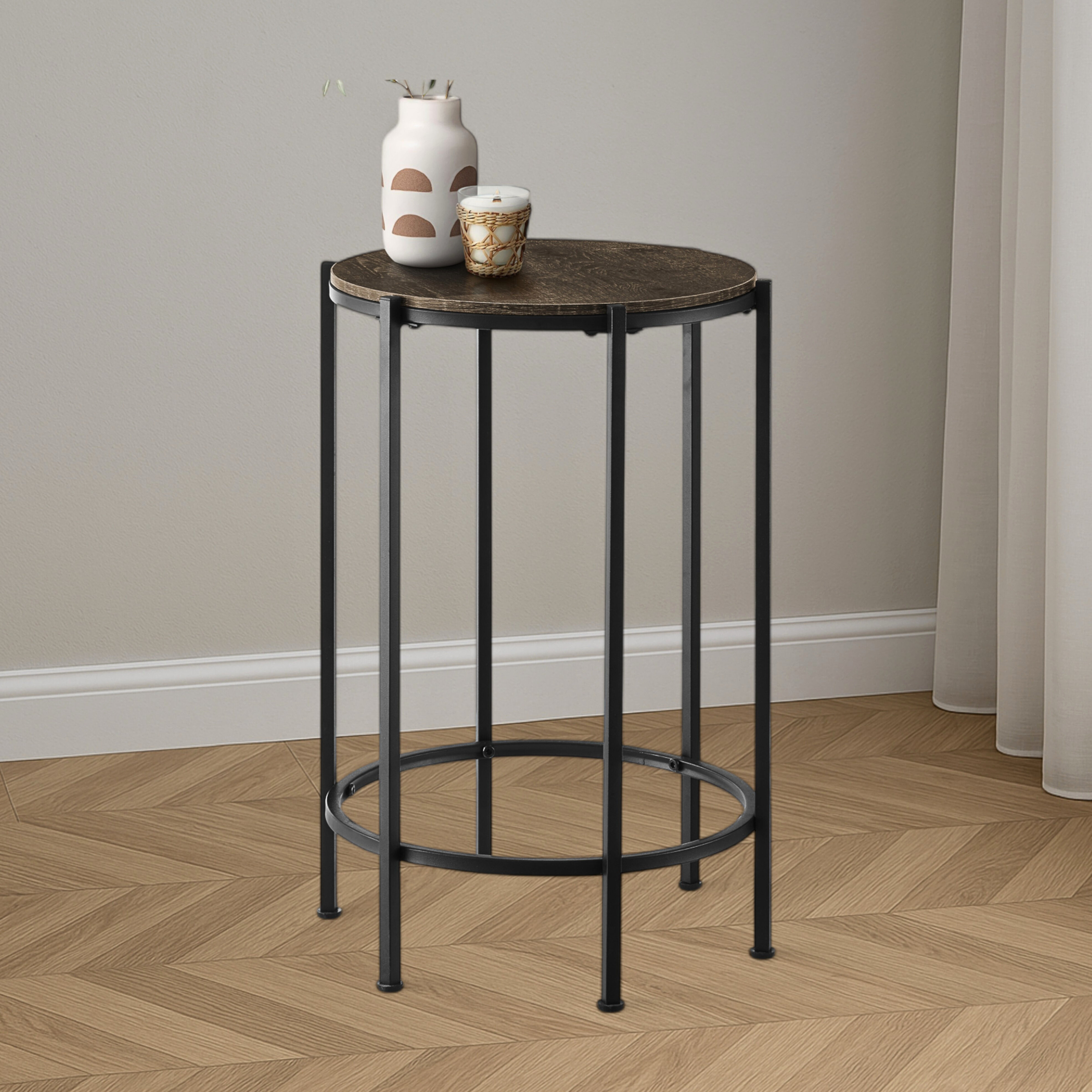 17 Stories Clear Accent Table End Round | Wayfair
