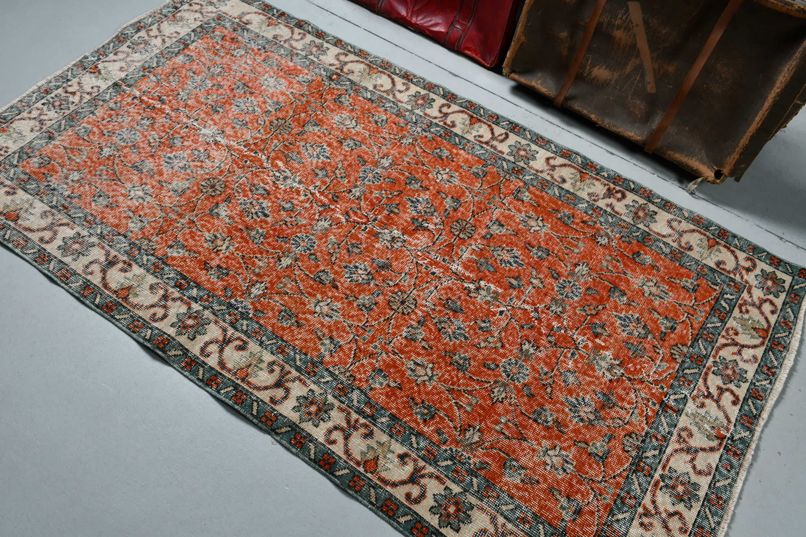 Bungalow Rose Handmade Vintage Turkish Rug With Floral Motif And Unique ...