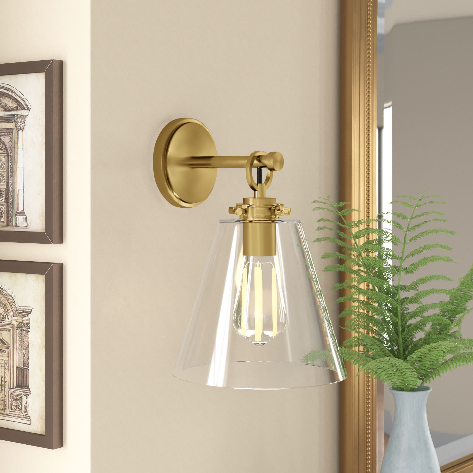Three Posts™ Burnside Steel Armed Sconce & Reviews | Wayfair