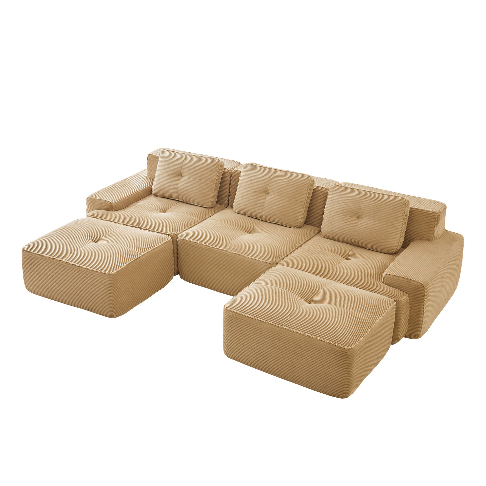 Orren Ellis Modern U-Shaped Modular Sectional Sofa For Living Room ...