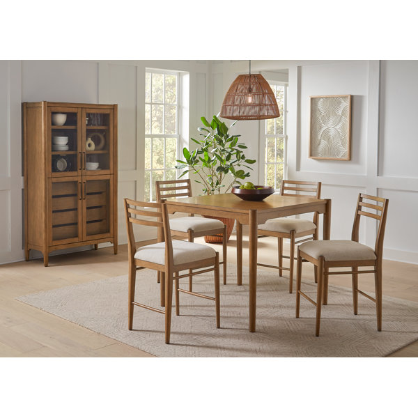 AllModern Nakosha Two Wood Modern Counter Height Kitchen Chairs, Dining ...