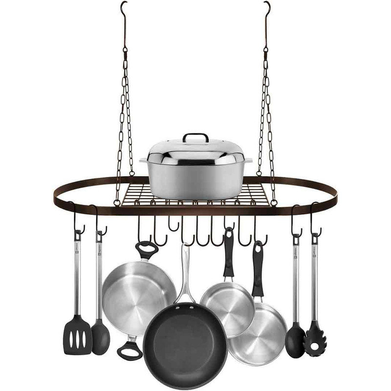 Mint Pantry® Metal Oval Hanging Pot Rack | Wayfair