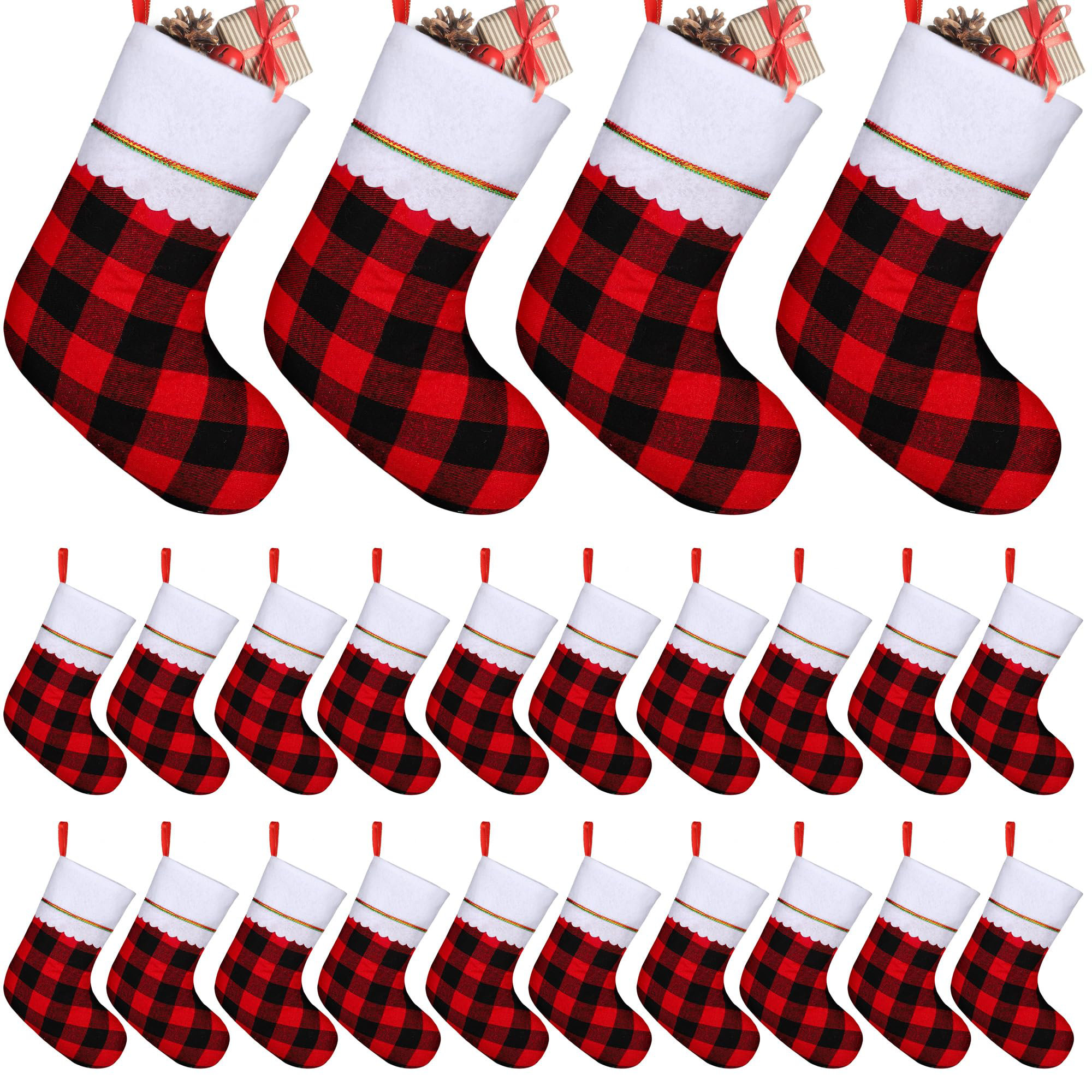 Remorb 24 Pack Red Christmas Felt Stockings | Wayfair