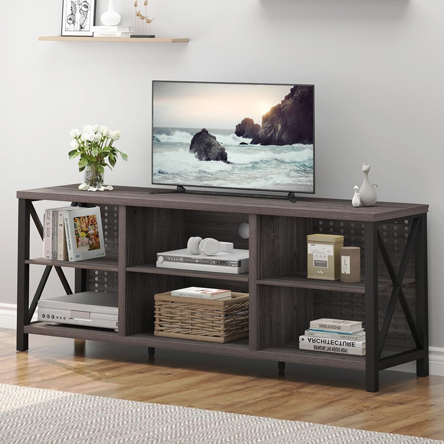 Gracie Oaks Elaina Solid Wood 63'' W Storage Credenza | Wayfair