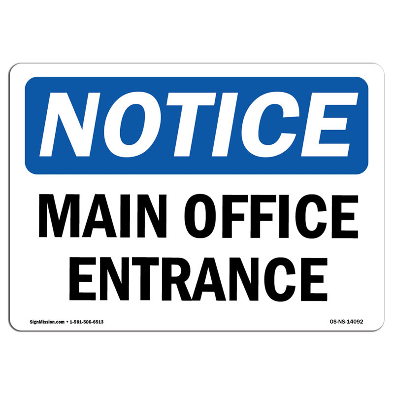 SignMission Main Office Entrance Sign | Wayfair