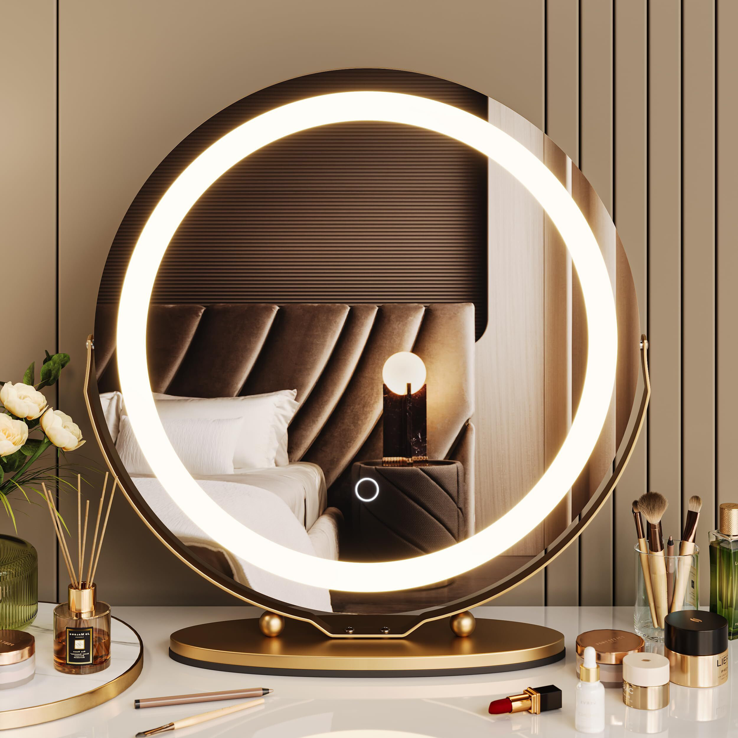 Wrought Studio™ Kylik Metal Round Mirror | Wayfair
