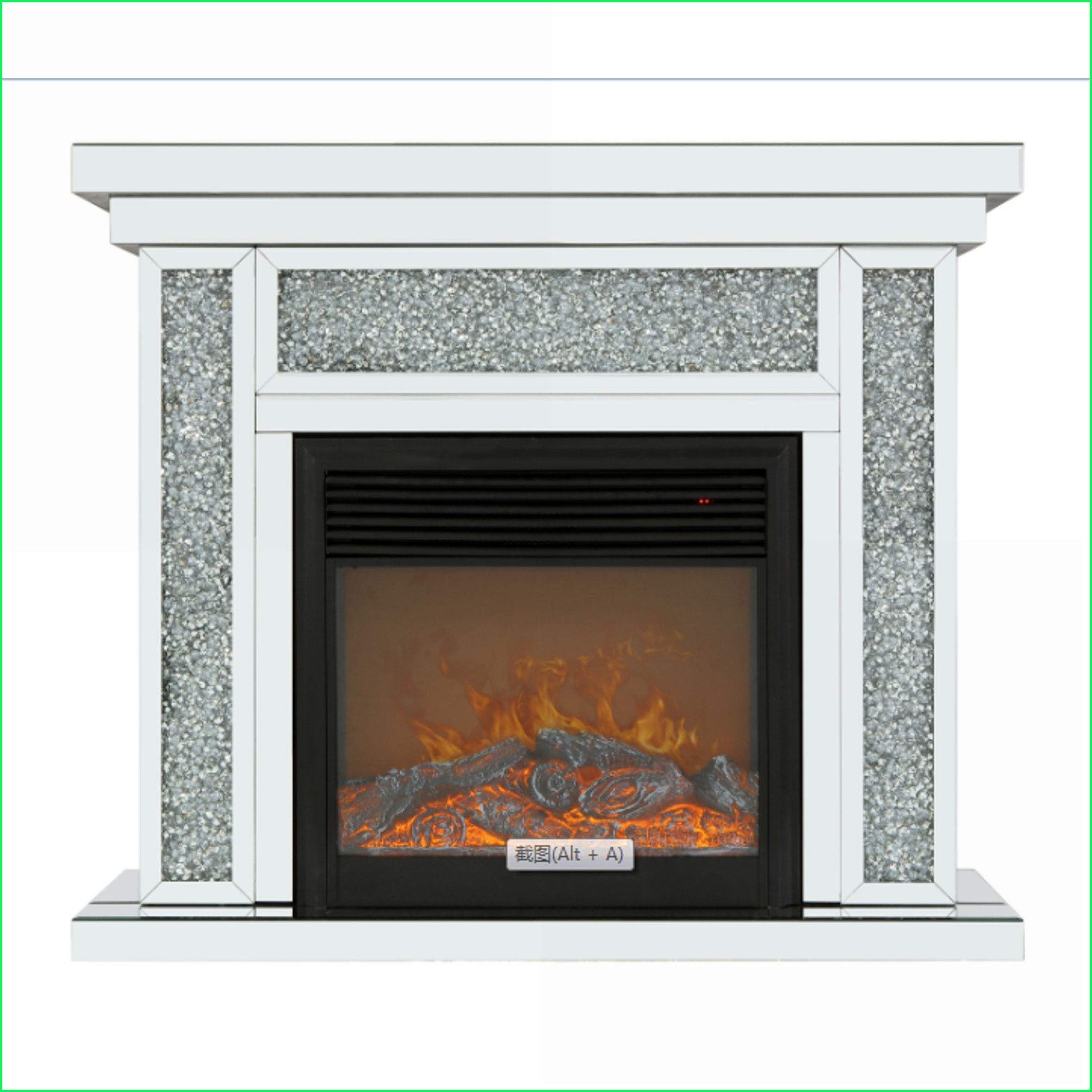 Symple Stuff Electric Fireplaces, 47in Corner Fireplace with LED Flames ...
