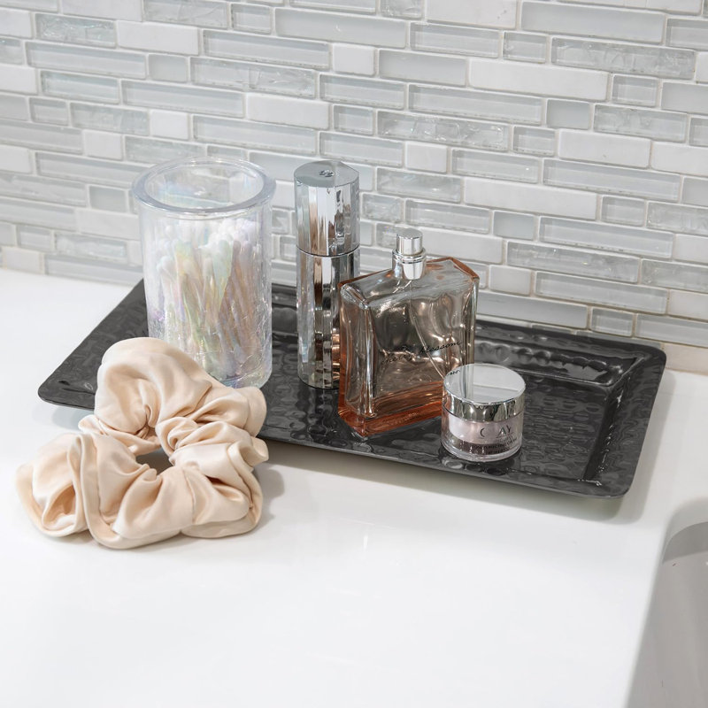 Monarch Abode Hand Hammered Metal Decorative Vanity Platter Tray, 12 ...