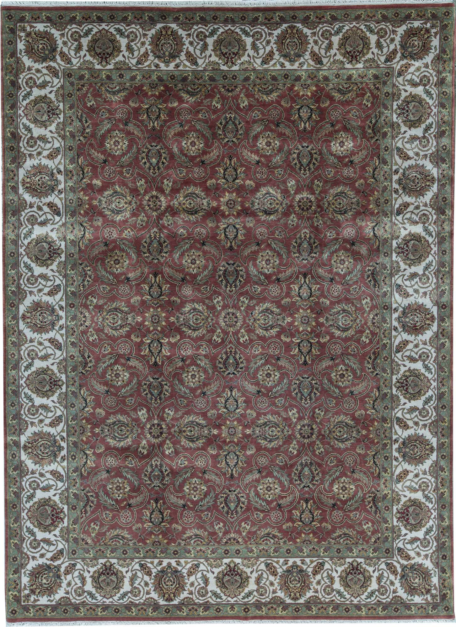 Bokara Rug Co., Inc. Hand-Knotted High-Quality Rust and Ivory Area Rug ...