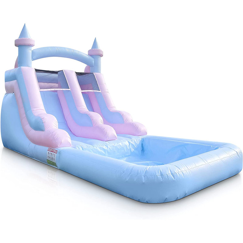 Connsann 21' x 9' Commercial Water Slide and Splash Pool for Kids with ...