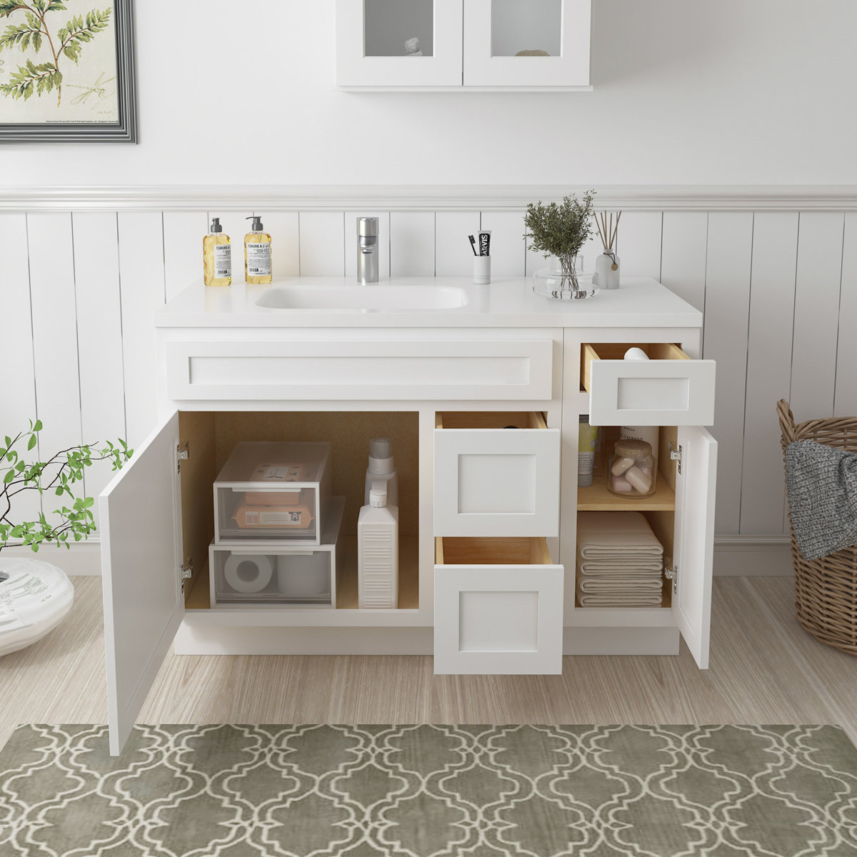 Home Beyond 48'' Single Bathroom Vanity Base Only & Reviews | Wayfair