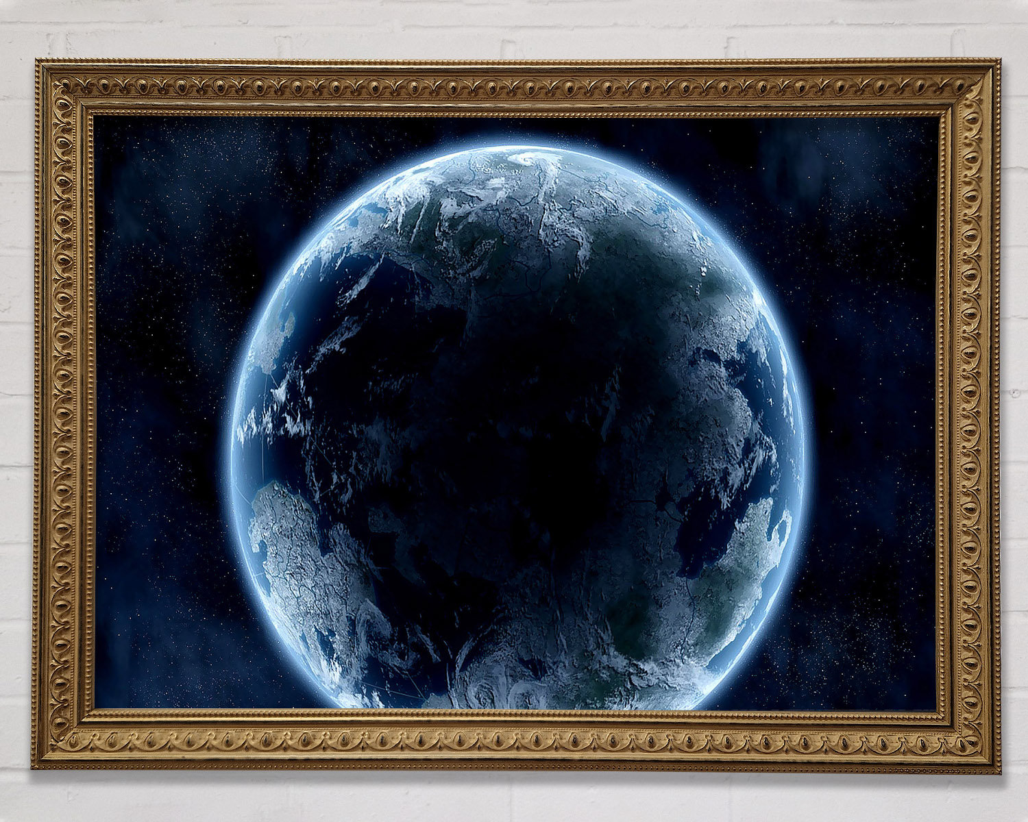 Ebern Designs Planet Universe Blue - Single Picture Frame Art Prints ...