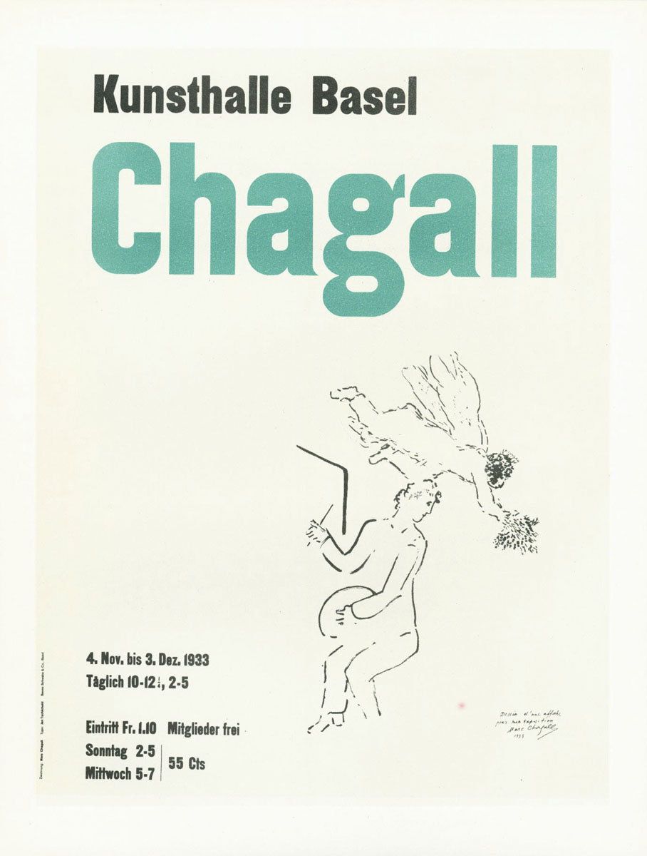Vault W Artwork School of Paris 'Kunsthalle Basel 1953' by Marc Chagall ...