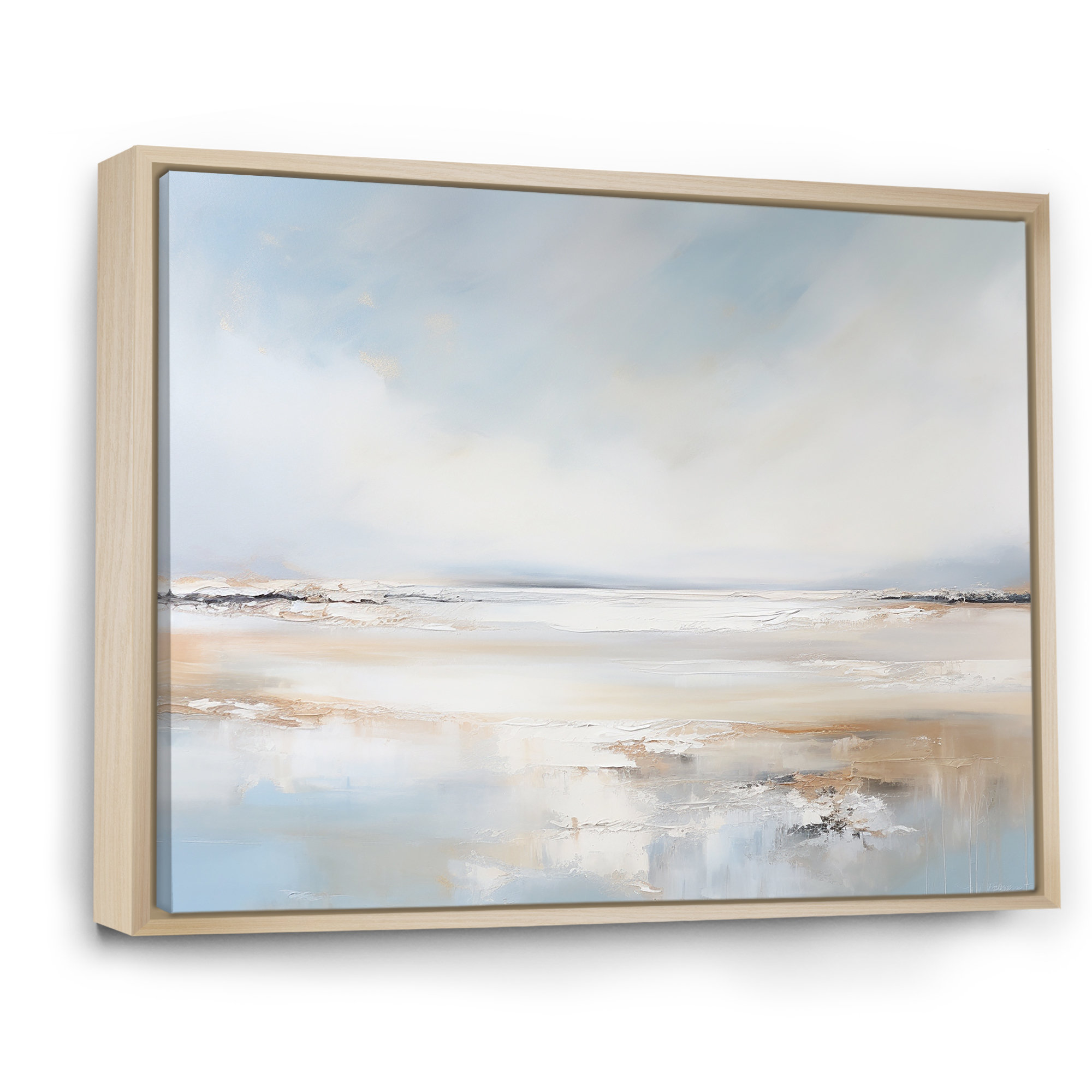 Highland Dunes Soft Color Beach Horizon I - Coastal Minimalism Wall Art ...