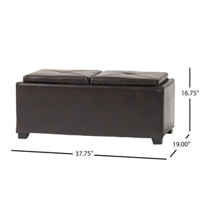 Darby Home Co Allison Leather Ottoman & Reviews | Wayfair