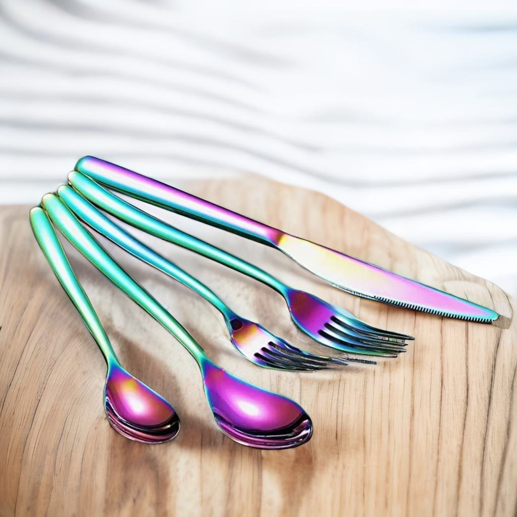 Ivy Bronx 40 Pieces Stainless Steel Flatware Set, Mirror Polish Cutlery ...