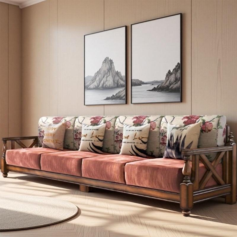 Laouteu Vintage - Style Wooden - Frame Sofa | Wayfair