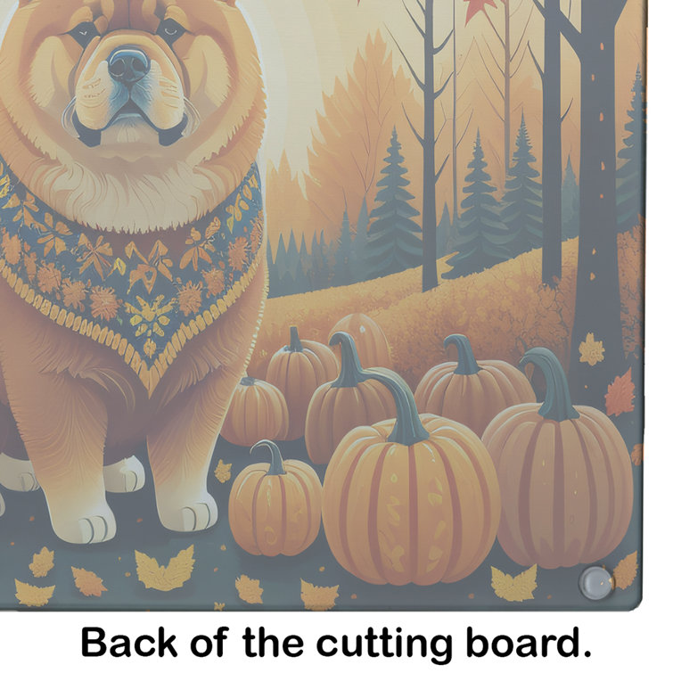 Caroline's Treasures Chow Chow Fall Glass Cutting Board Large - Wayfair ...