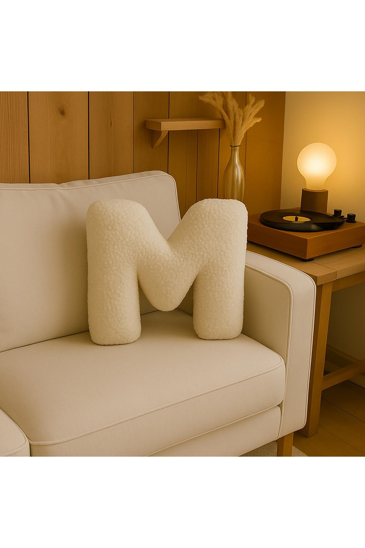 Sync Home Litera, Letter M, Pillow, Cushion, Fiber-Filled, Welsoft ...