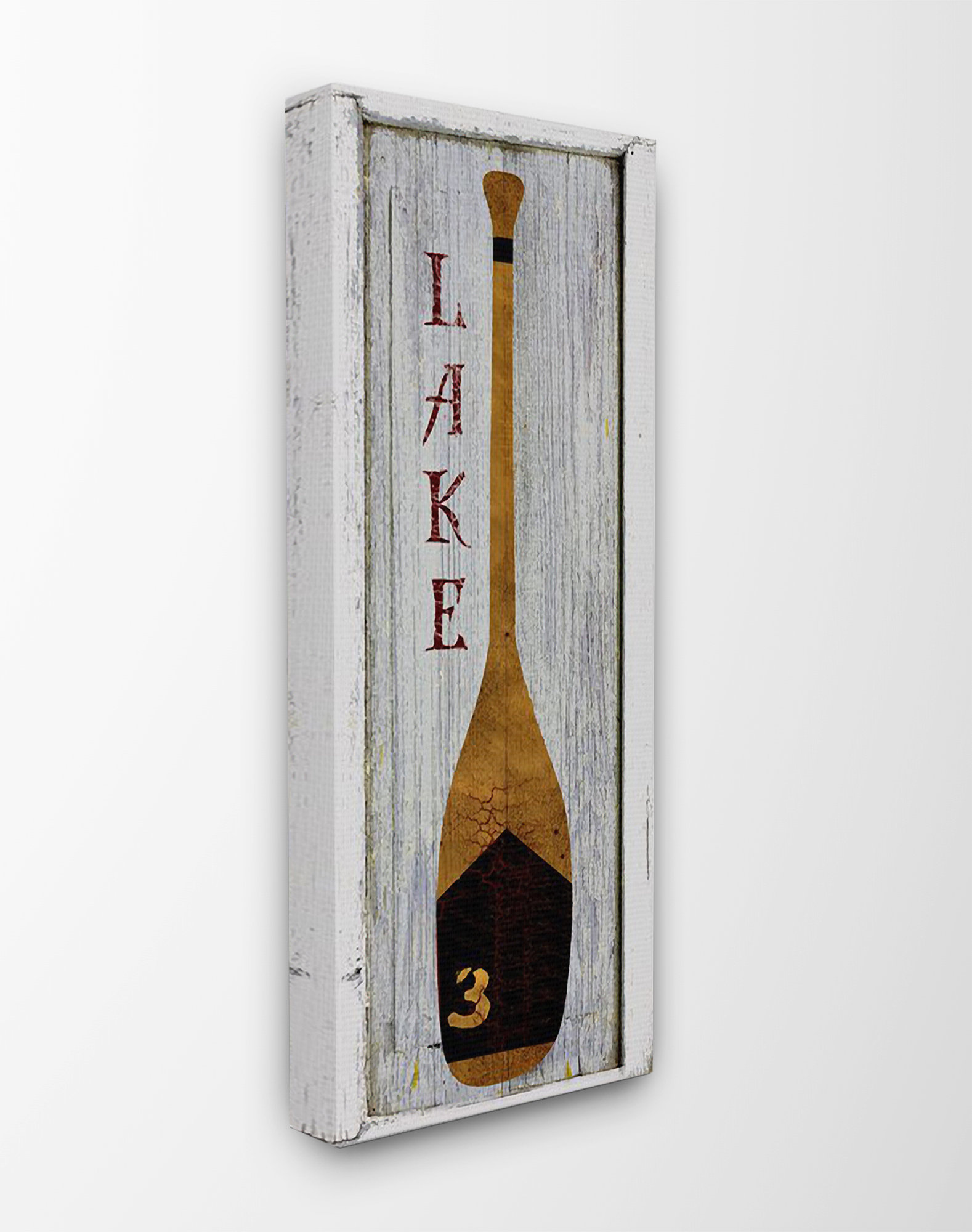 Millwood Pines 'Planked Look Vertical Oar Lake' Graphic Art Print ...