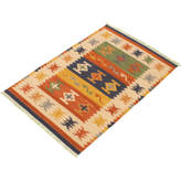 Foundry Select Sabrina Handmade Flatweave Wool Blue Rug | Wayfair