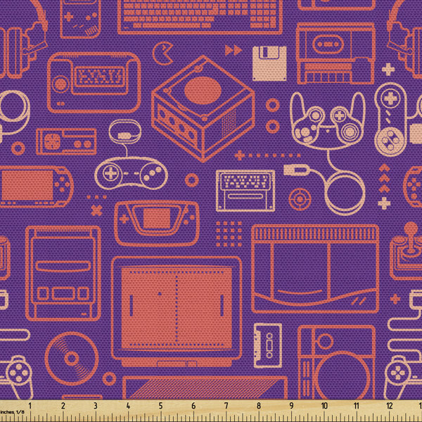 Isabelle & Max Moses Cabled Video Games Fabric | Wayfair.co.uk