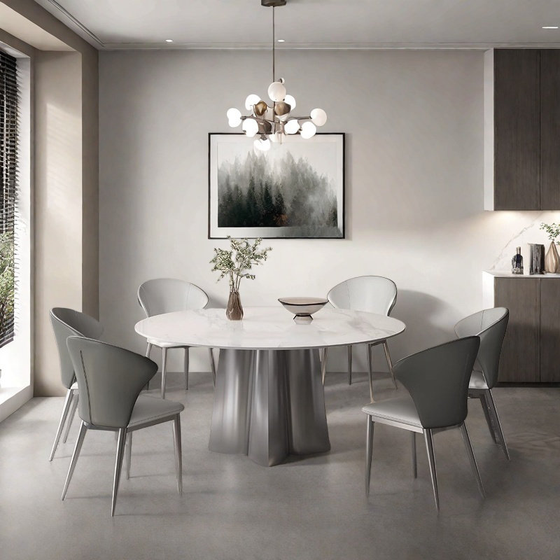 A Zoetic Home High-end imported round dining table and chair | Wayfair