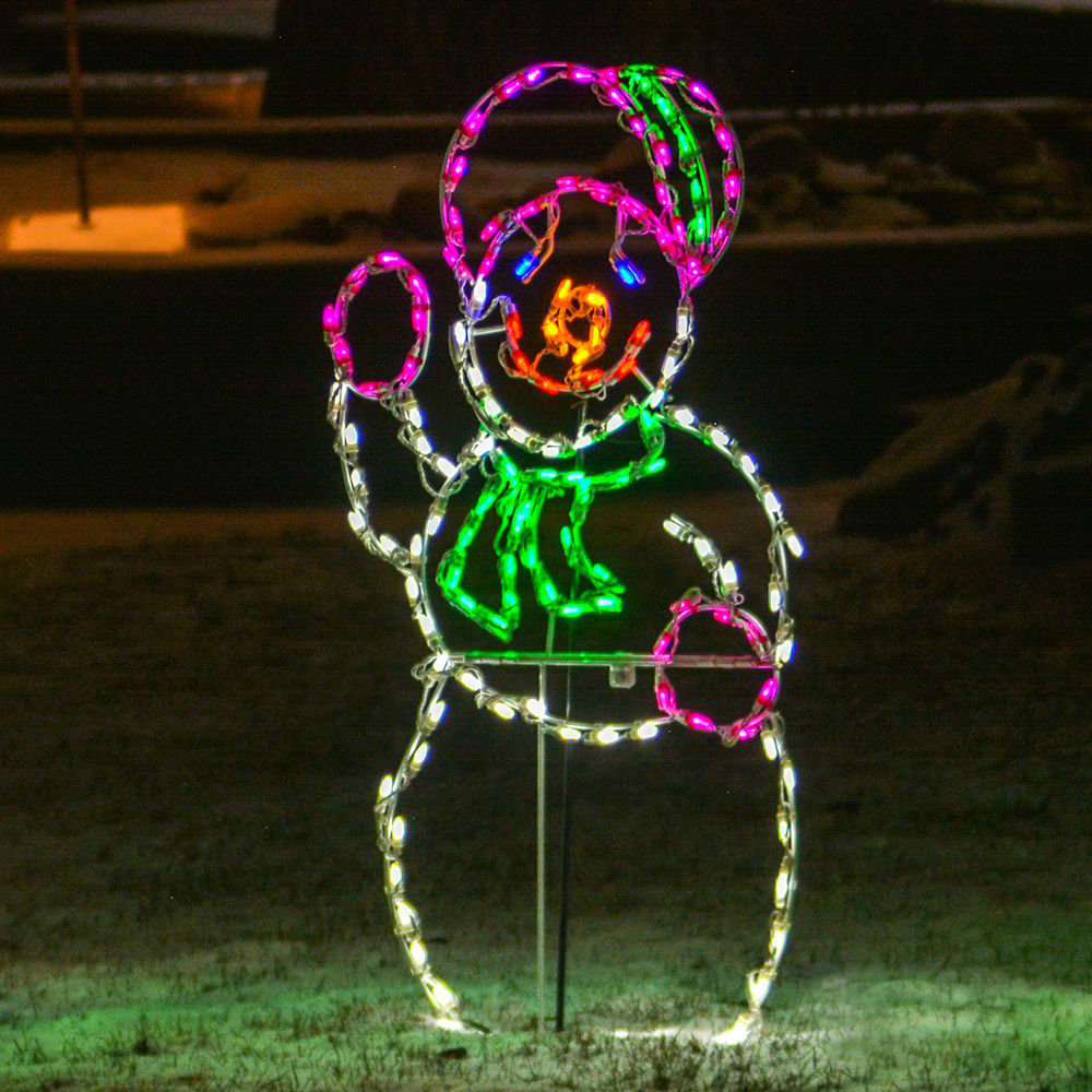 Brite Ideas LED Snow Woman 150 Light Lighted Window Décor | Wayfair