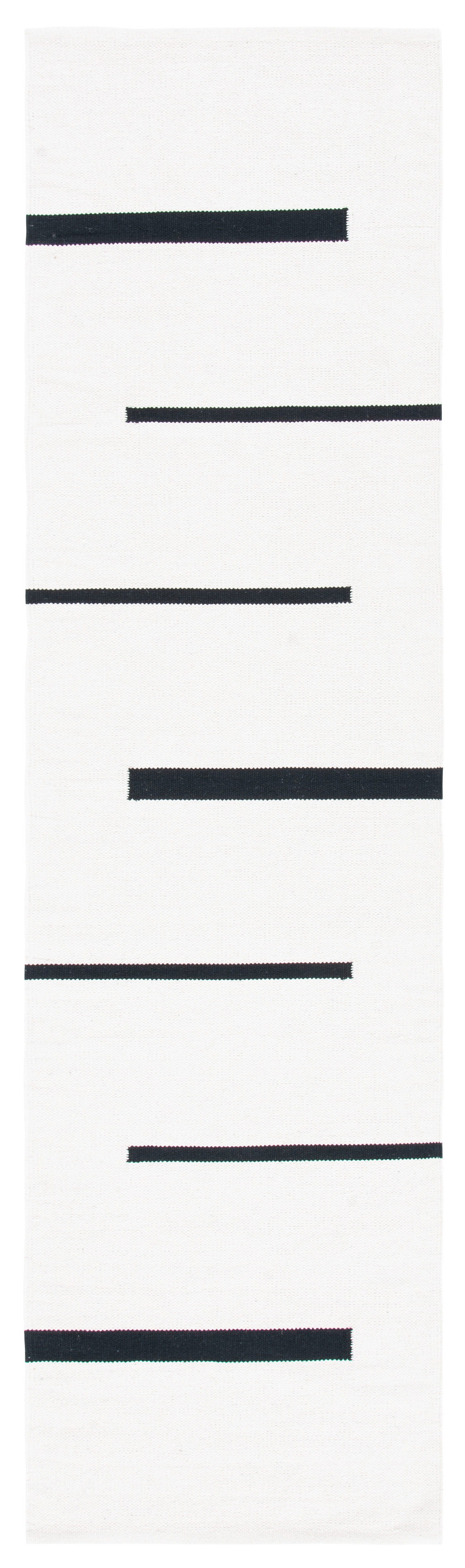 AllModern Mana Striped Handwoven Cotton Ivory/Black Area Rug & Reviews ...