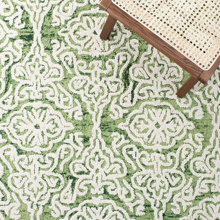 Bungalow Rose Hand Tufted Wool Floral Rug - Wayfair Canada